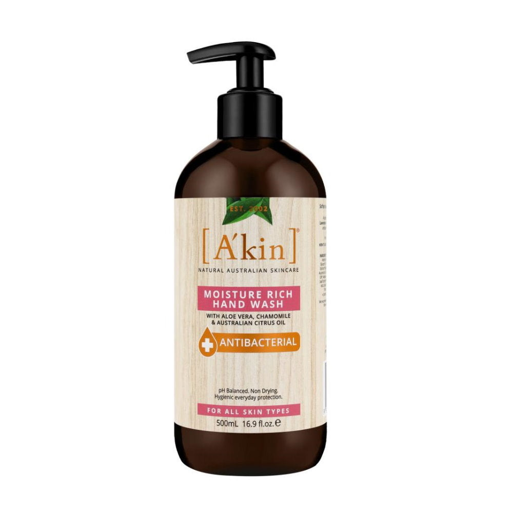 Akin Antibacterial Moisture Rich Hand Wash 500ml – Makeup in Australia