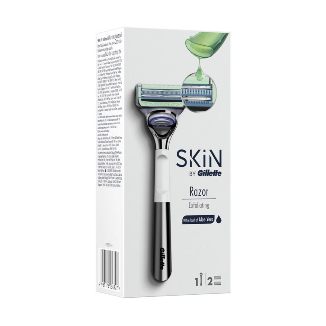 Skin by Gillette Razor Exfoliating + 2 Blade Refills – Makeup in Australia